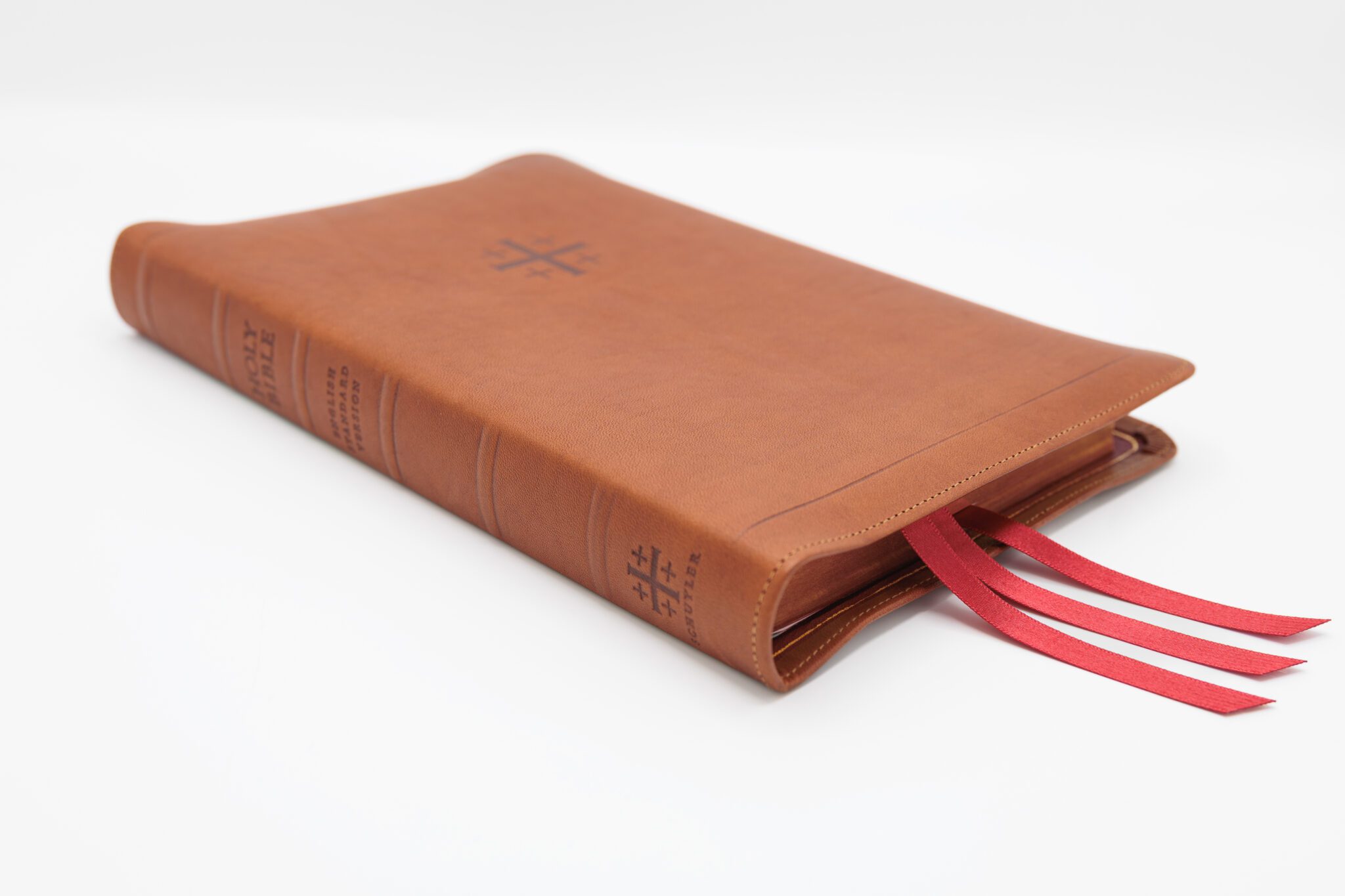 Schuyler Quentel ESV, Full Yapp Saddle Brown Calfskin Bible | EvBible.com