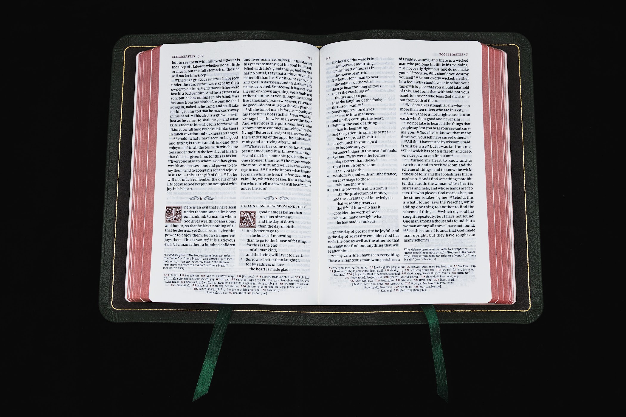 IMPERFECT A38: Schuyler Personal Size Quentel ESV, Full Yapp Dark Green ...