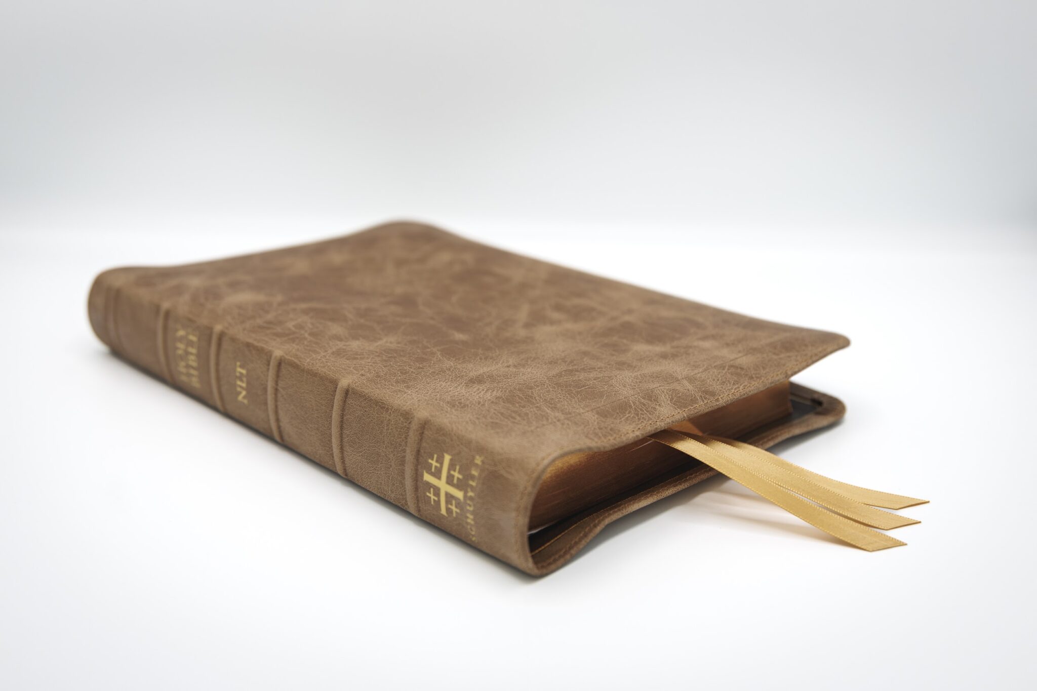 Schuyler Quentel NLT, Full Yapp Sandstone Calfskin Bible | EvBible.com