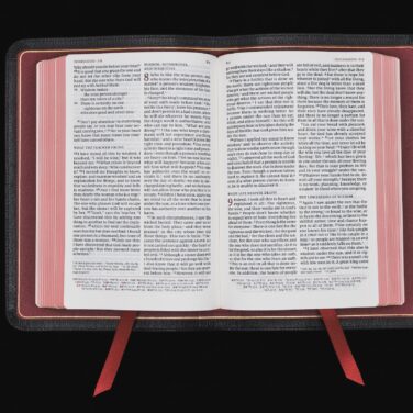 Schuyler Personal Size Quentel CSB, Full Yapp Black Goatskin Bible ...