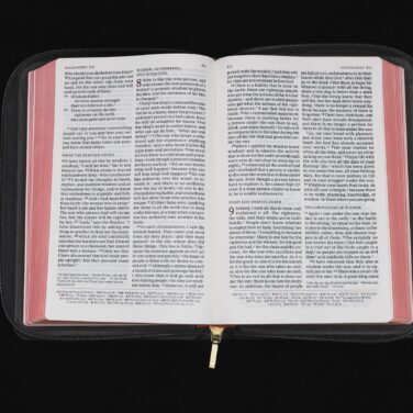 Schuyler Personal Size Quentel CSB, Black Goatskin Bible, Zipper ...