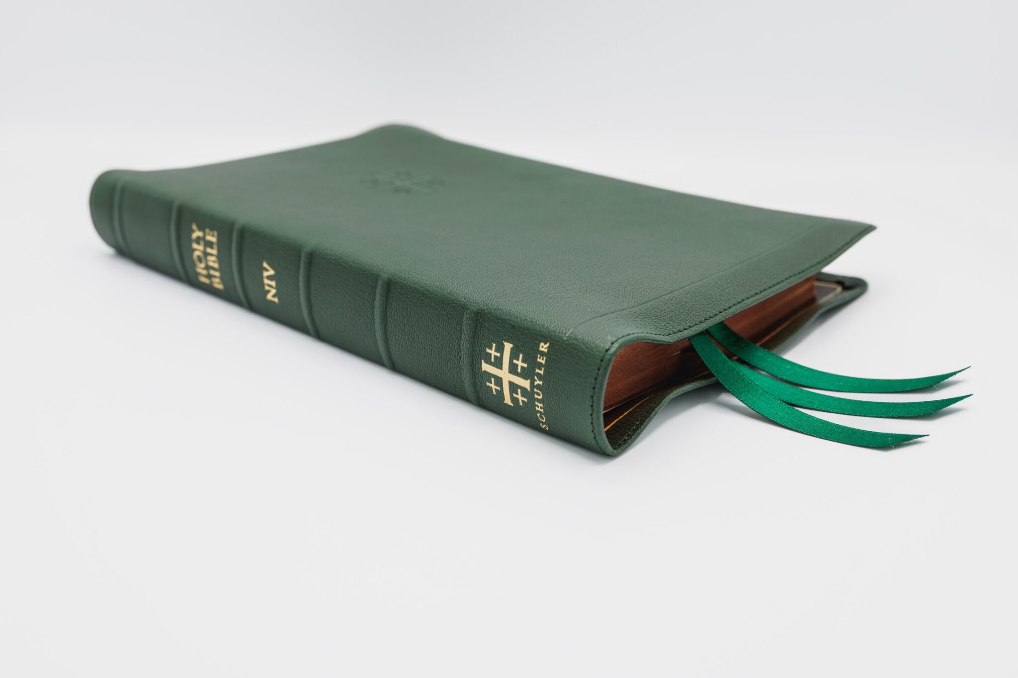 Schuyler Quentel NIV, Full Yapp Dark Green Goatskin Bible | EvBible.com
